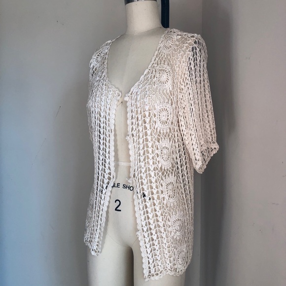 Vintage | Tops | Y2k Vintage Crochet White Top | Poshmark